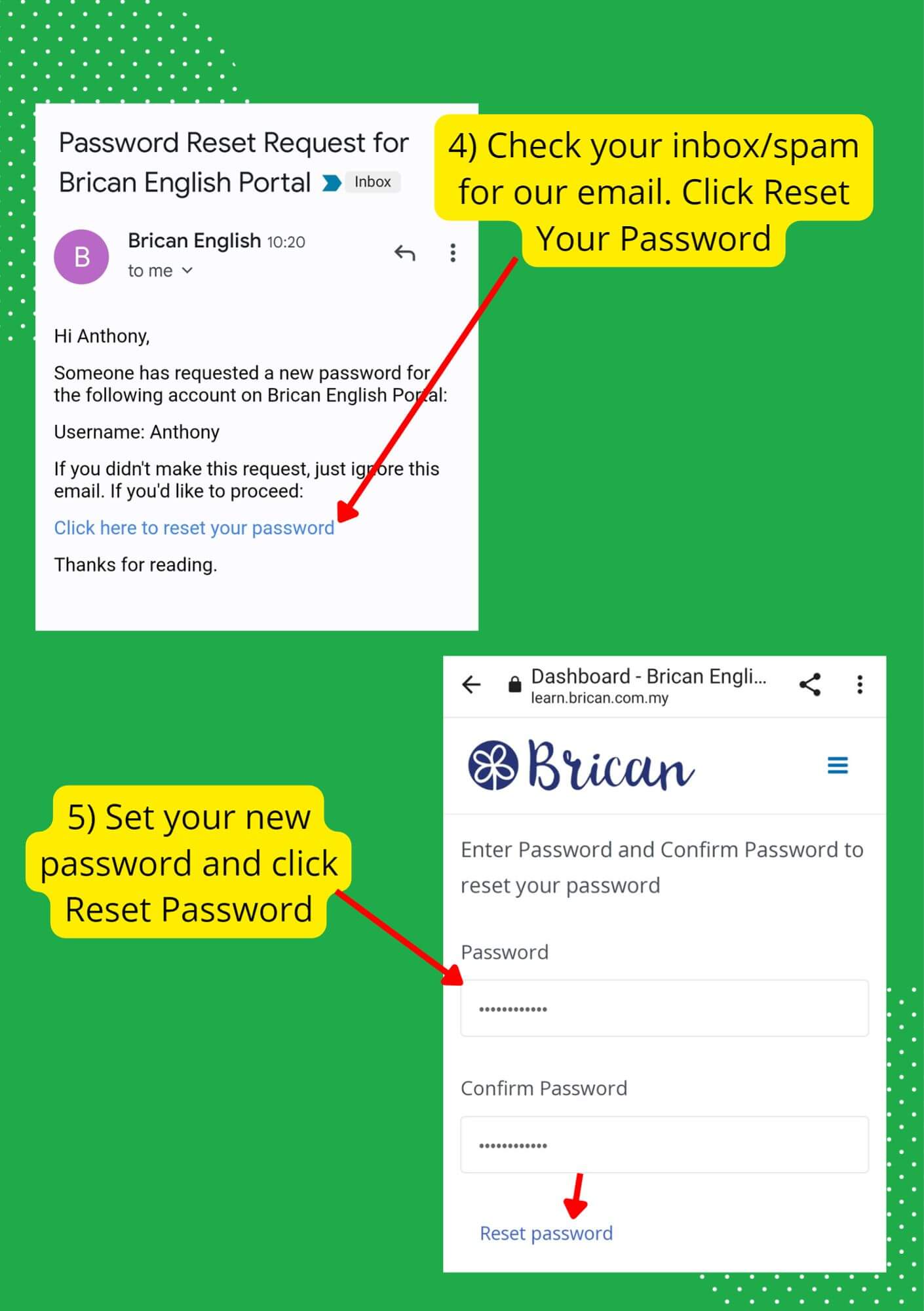 How To Login To Your Account – Brican English Portal